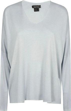 Avant Toi Femme, Pulls, Bleu, Taille: 40 FR V-neck Tricots