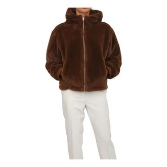 Marella Emme Jacke aus Kunstpelz - - Jackets - Damen - Braun - XL