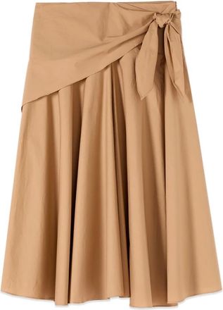 Oltre Femme, Jupes, Beige, Taille: 50 FR Jupe trap&egrave;ze en popeline avec