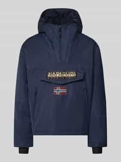 Napapijri Jacke mit Kapuze und kurzem Rei&szlig;verschluss