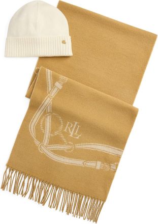 Lauren Ralph Lauren Set Schal und M&uuml;tze LAUREN RALPH LAUREN 454P23530002 Hellbraun
