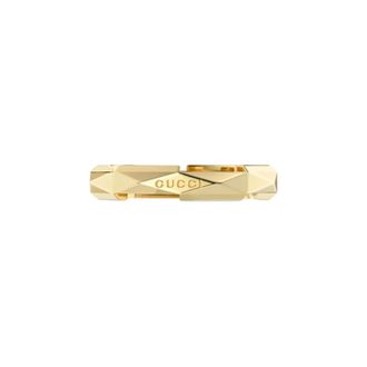 Gucci Ybc662177001 - 18kt Gelbgold - Link to Love studded ring in 18kt Gelbgold - - Accessories - Damen - Gelb - 51 MM
