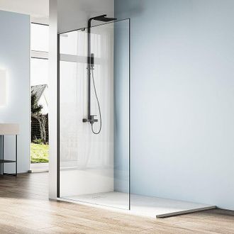 Sonni 120x200cm Walk in Duschwand nano esg 6mm Nanobeschichtung glas mit Splitterschutzfolie,Walk in Duschtrennwand Glaswand mit Edelstahl L-Stabilisator