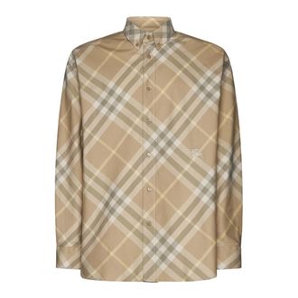 Burberry Hemd mit Vintage Check-Muster und Stickerei - - Shirts - Herren - Mehrfarbig - 2XL