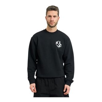 Karl Lagerfeld Homme, Sweatshirts et sweats &agrave; capuche, Noir, Taille: L Monogram Patch SweaT-shirt