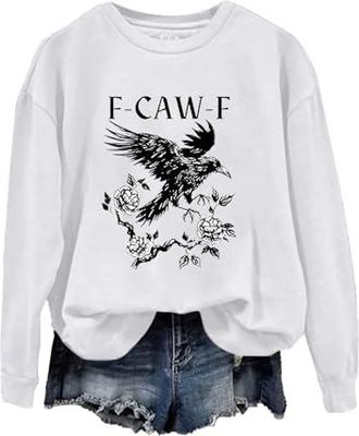 Generic Sweatshirts pour femmes UK Sweatshirt imprim&eacute; graphique surdimensionn&eacute; haut col rond manches longues automne hiver d&eacute;contract&eacute; confortable automne mod