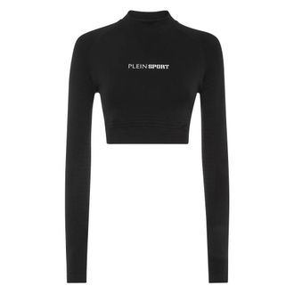 Plein Sport Femme, Tops, Noir, Taille: 44 FR Long Sleeve Hauts