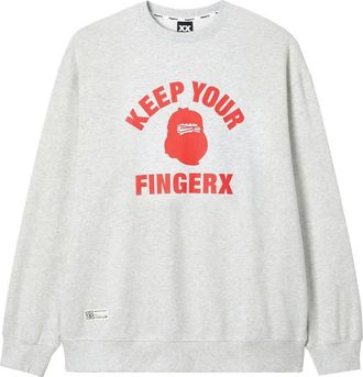 Fingercroxx sweat à imprimé graphique - Gris