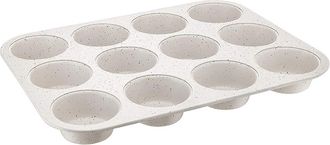 Ambition Muffin Backform Nature Muffinform f&uuml;r 12 Cupcakes Kohlenstoffstahl Antihaftbeschichtet Non Stick