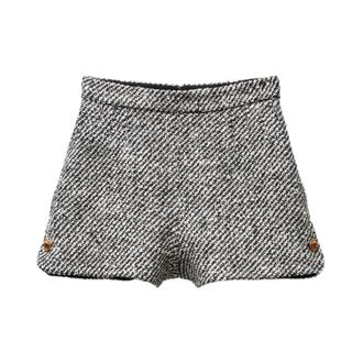 Versace Femme, Shorts, Noir, Taille: 38 FR Shorts en Laine Boucl&eacute;e