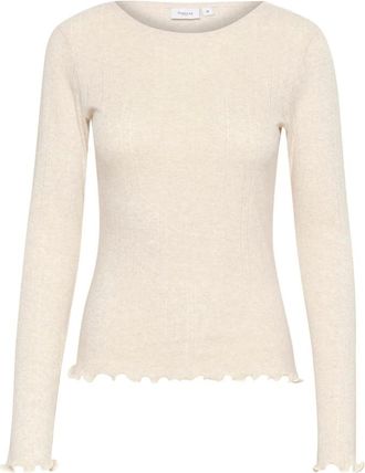 Saint Tropez Femme, Pulls, Beige, Taille: 38 FR Tricot &agrave; col rond