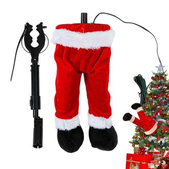 Generic Weihnachtsmann-Beine f&uuml;r Weihnachtsbaum - Dekoration des Baumes mit beweglichen F&uuml;&szlig;en | Animiertes Schaukeloberteil f&uuml;r die Dekoration von Eingangst&uuml;r