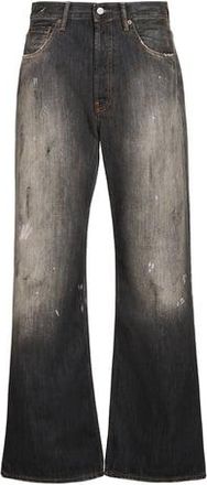 Acne Studios große, wotwollfleckte Jeans - schwarz