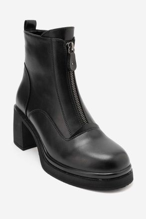 Prologue Stena Leder Vorderrei&szlig;verschluss Blockabsatz Stiefel