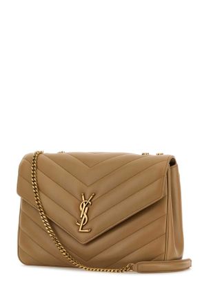 Saint Laurent Womens Camel Leather Large Lou Shoulder Bag Naturaltan Borse A Tracolla