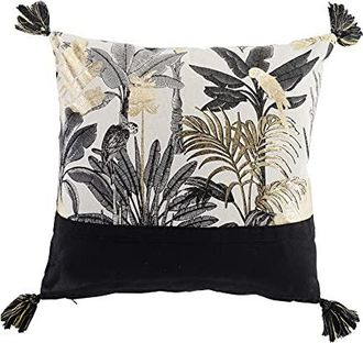 Douceur d'Int&eacute;rieur DOUCEUR DINTERIEUR Karaba Kissen, Abnehmbarer Bezug, Pompons, Mehrfarbig, 40 x 40 cm