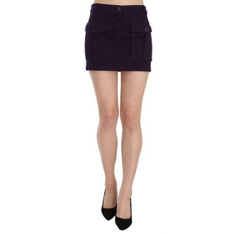 Gianfranco Ferre High Waist Button Pocket A-line Minirock - - Skirts - Damen - Lila - XS