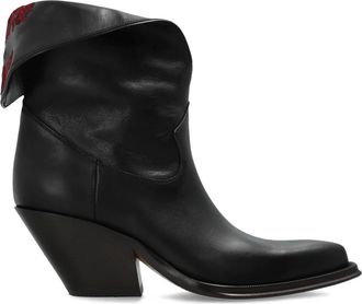 Chlo&eacute; Femme, Chaussures, Noir, Taille: 36 1/2 EU Bottes Cowboy en Cuir Azelan