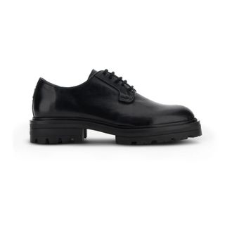 Hogan Homme, Chaussures, Noir, Taille: 43 EU Chaussures &agrave; lacets en cuir noir