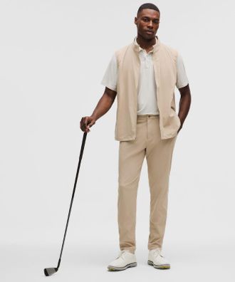 lululemon ABC Golfhose im Slim Fit f&uuml;r M&auml;nner - 81 cm - Khaki - Gr&ouml;&szlig;e 28