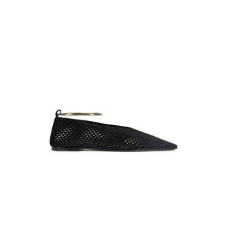 Jil Sander Perforated Suede Ballerina