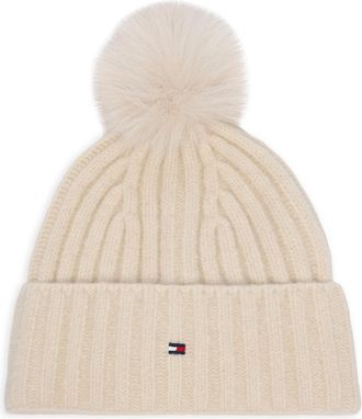 Tommy Hilfiger M&uuml;tze Tommy Hilfiger Th Flag AW0AW19330 Creme