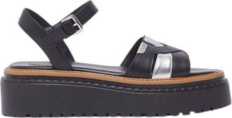Liu Jo Femme, Chaussures, Noir, Taille: 37 EU Sandales Plates
