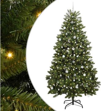 vidaXL K&uuml;nstlicher Weihnachtsbaum Gr&uuml;n 240 cm PVC und Metall vidaXL