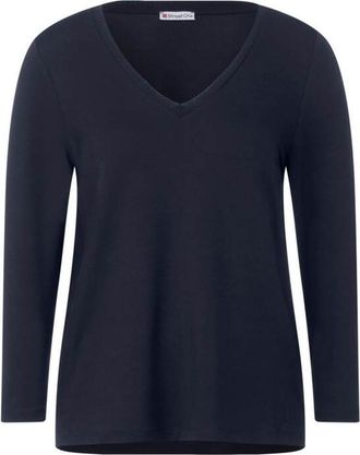 Street One Damen T-Shirt 3/4 Arm, deep Blue, 46