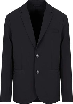 A|X Armani Exchange Homme, Vestes, Noir, Taille: 3XS Veste crois&eacute;e en twill ultra-extensible