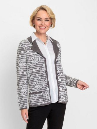 Witt Strickjacke Strickjacke Langarm Jacquard