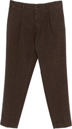 Dell'Oglio pantalon à détail plissé - Marron