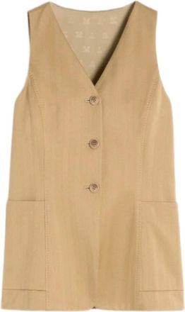 Max Mara Femme, Vestes, Brun, Taille: 40 FR Gilet Tailleur