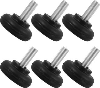 Soimiss 6 St&uuml;ck Verstellbare M&ouml;bel Nivellierf&uuml;&szlig;e mit 12 mm Schraube und Sto&szlig;d&auml;mpfenden Gummipads rutschfeste Schrank und Tischf&uuml;&szlig;e f&uuml;r Unebene B&ouml;den Vibration