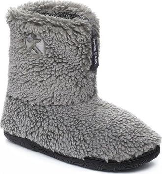 Bedroom Athletics Gosling Pantoufle en sherpa doux et chaud avec fermeture éclair en mousse à mémoire de forme et lavable en machine, Gris délavé, 42/44 EU