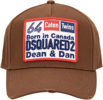 Dsquared2 unisex, Accessoires, Brun, Taille: ONE Size Logo Baseball Cap