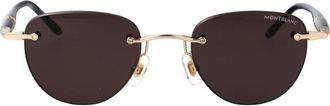Montblanc Mb0412S Sonnenbrille - - Accessories - unisex - Schwarzk - 48 MM