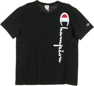 Champion Schwarzes Crewneck Tee - Streetwear Kollektion - - Tops - Herren - Schwarzk - XL