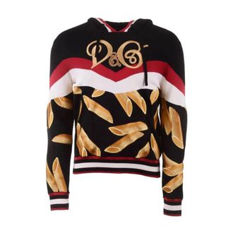 Dolce & Gabbana Homme, Sweatshirts et sweats &agrave; capuche, Multicolore, Taille: 2XL SweaT-shirt &agrave; capuche en laine et soie