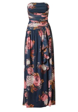Adrianna Papell Maxikleid Stretch Mesh Strapless Gown Etuikleid aus Stretch-Mesh mit strukturierten Details und Blumenmuster