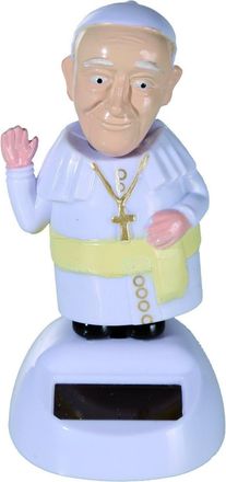 Puckator FF70 Solarfigur Papa, Kunststoff, wei&szlig;/beige/gelb, 6 x 5 x 10 cm