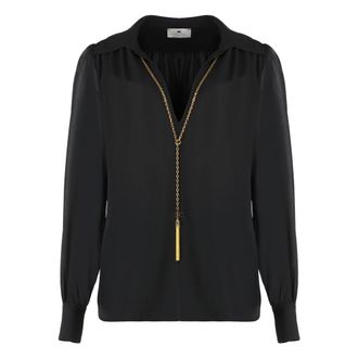 Elisabetta Franchi Damen, Blusen & Hemden, Schwarzk, SGr&ouml;&szlig;e