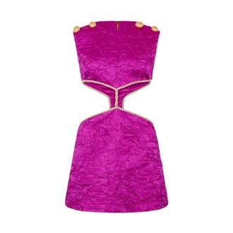 Roberto Cavalli Robe courte &agrave; d&eacute;coupes - Femme - Robes - Rose - Taille: 42 FR