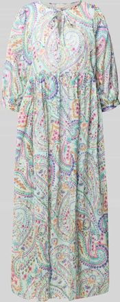 Milano Midikleid aus reiner Baumwolle mit Allover-Paisley-Print