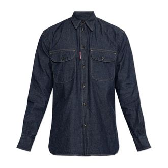 Dsquared2 Homme, Chemises, Bleu, Taille: 2XL Chemise en jean