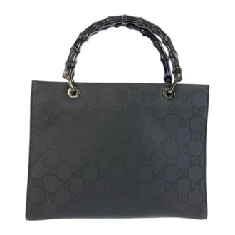 Gucci Sac cabas GG en nylon bambou Pre-owned - Femme - Pre-owned - Noir - Taille: ONE Size