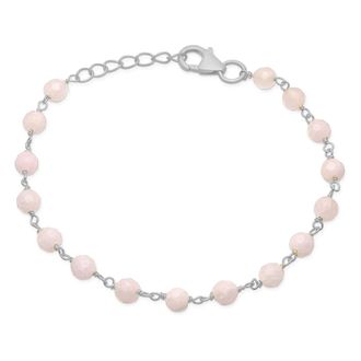 Frk. Lisberg Femme, Accessoires, Rose, Taille: ONE Size Bracelet Rose en Argent avec Chalc&eacute;doine