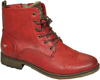 Mustang Jeans Bottine Femme 1359-502, Pointure:39 EU, La Couleur:Rouge