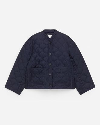 Arket Upcycled Down 2-in-1-Liner-Jacke -Blau