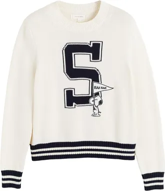 Chinti and Parker Pullover Snoopy Varsity